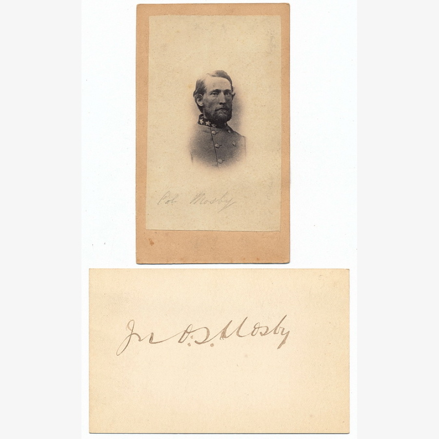 Confederate Colonel John S. Mosby & Signature – Civil War Image Shop