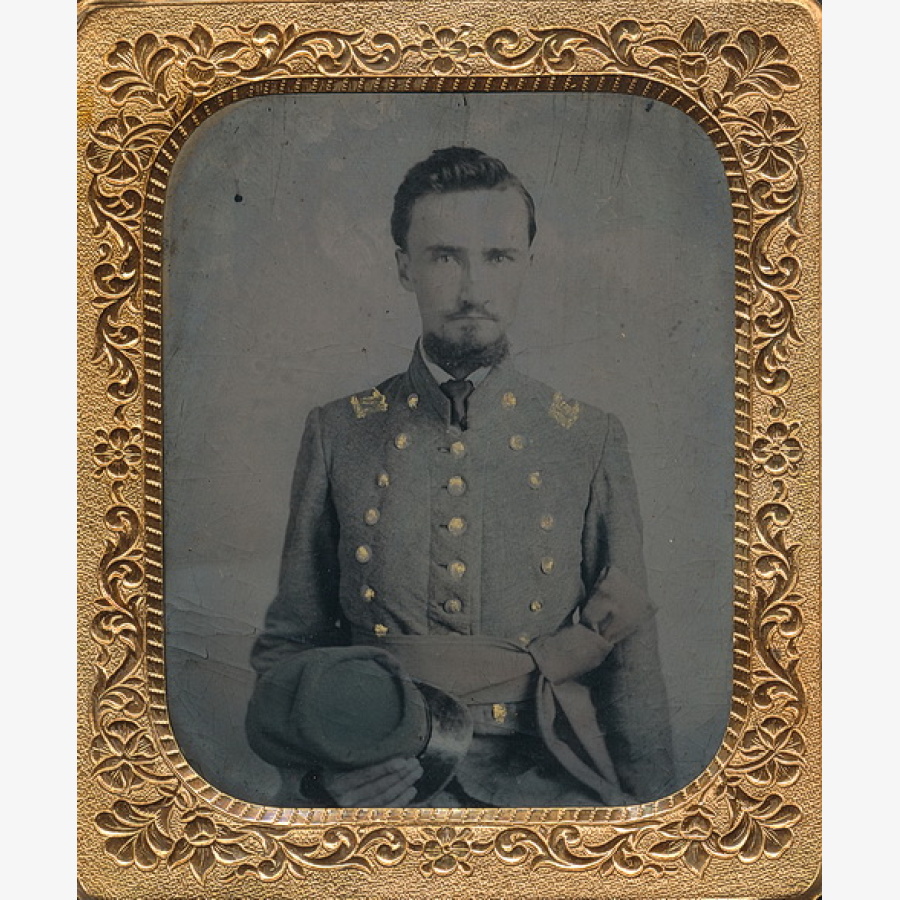 North Carolina Rebel Officer Melainotype – Civil War Image Shop