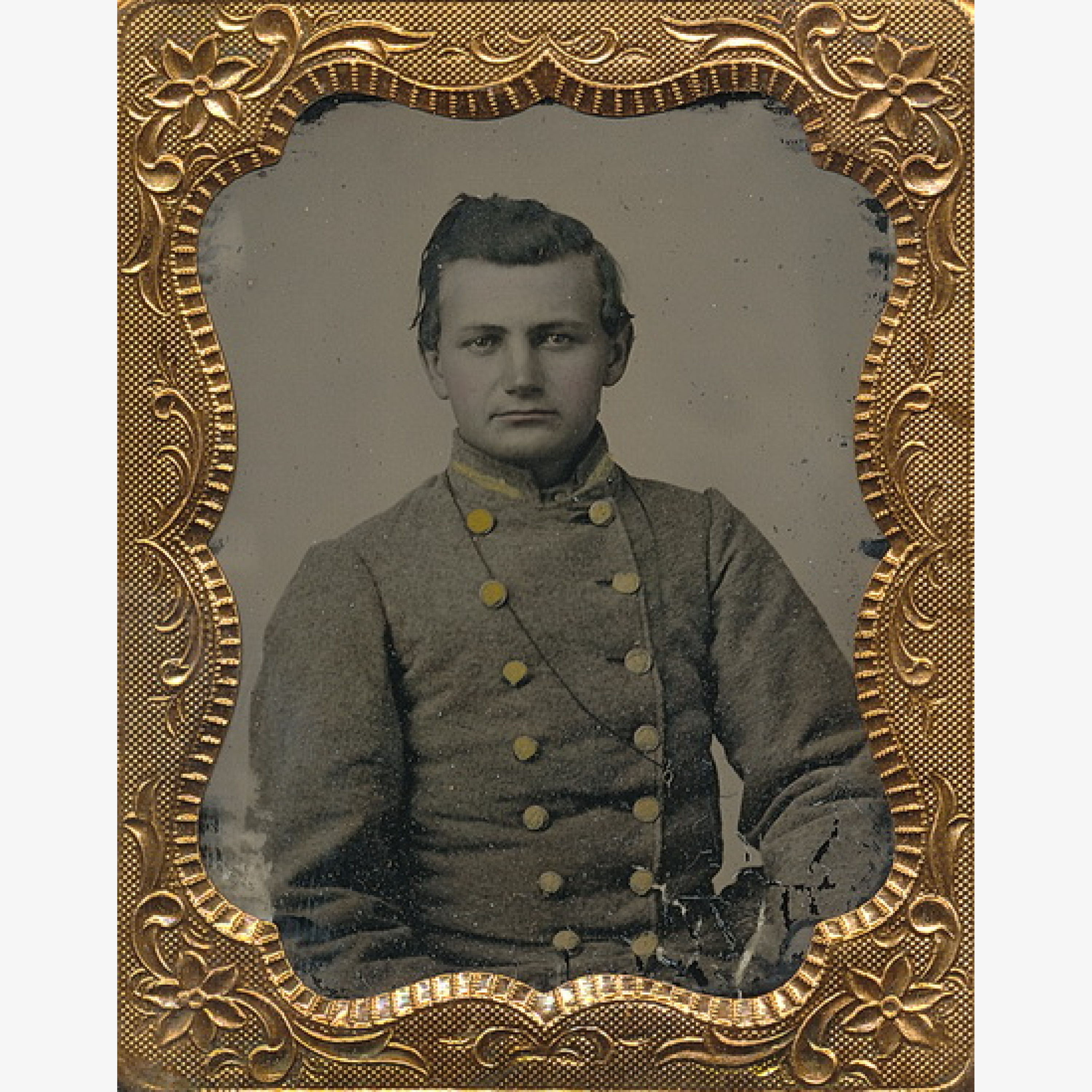 Handsome Confederate Officer Ambrotype – Civil War Image Shop